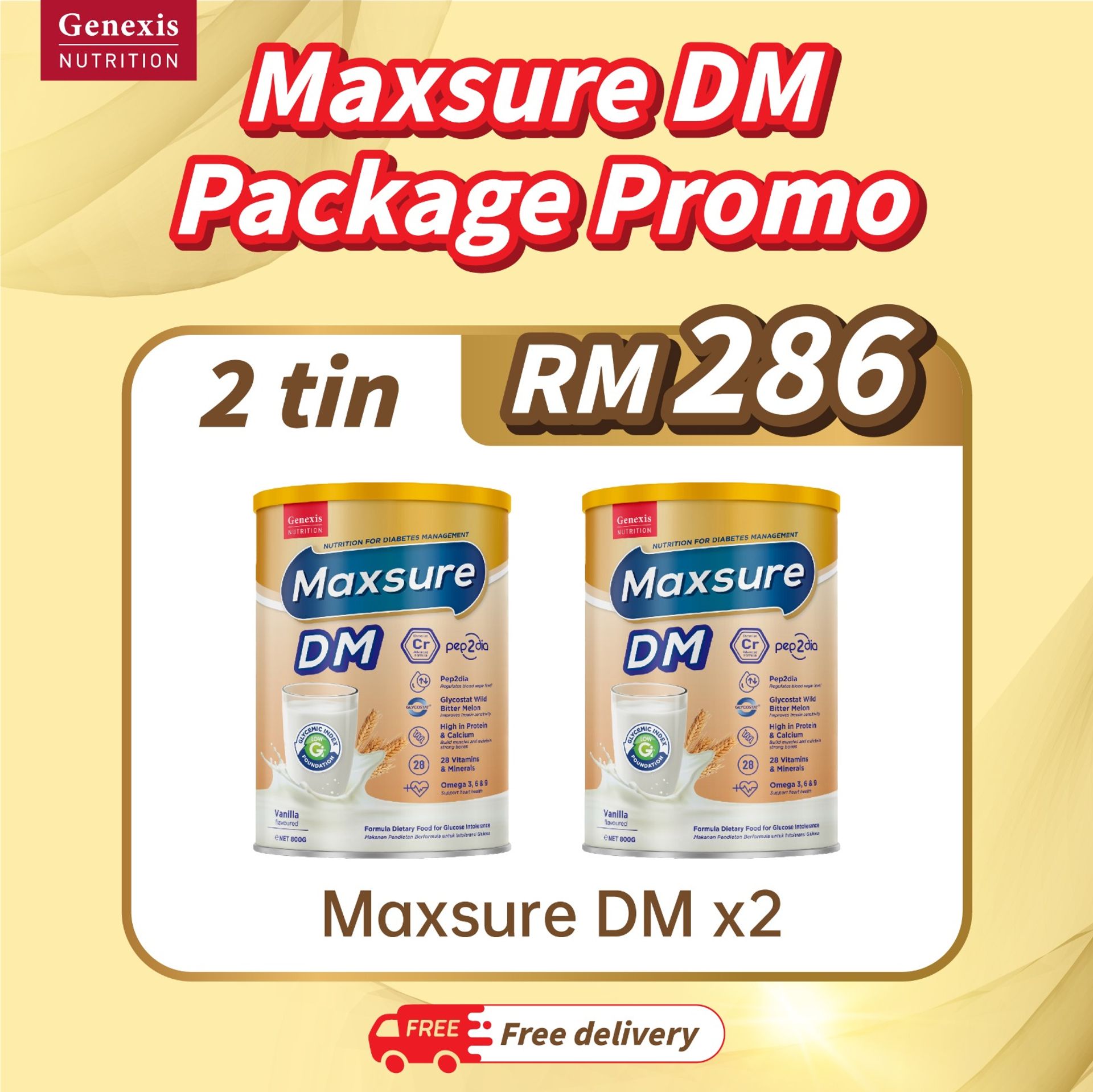 Maxsure DM 控糖营养奶有效帮助稳定血糖