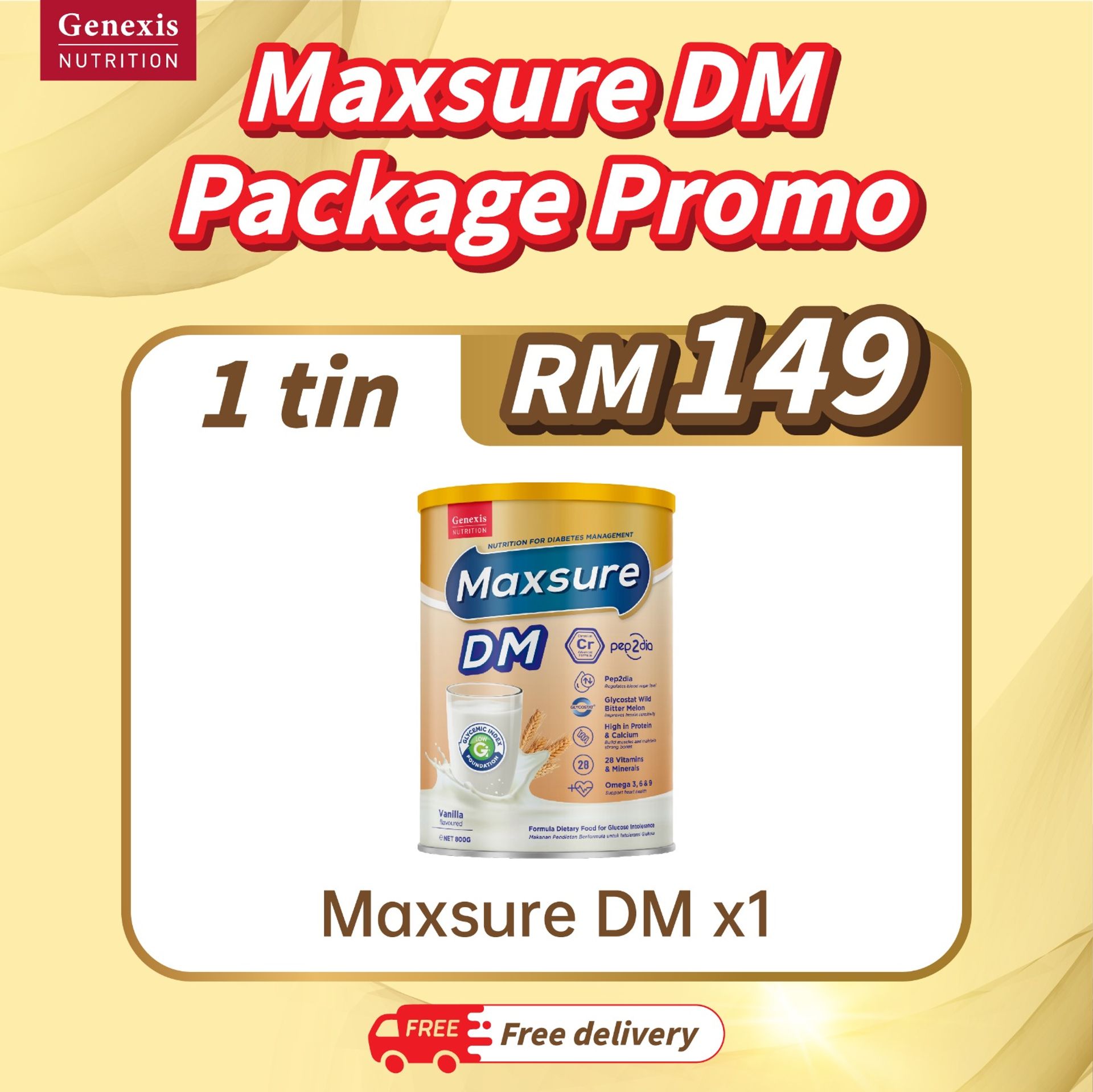 Maxsure DM 控糖营养奶有效帮助稳定血糖